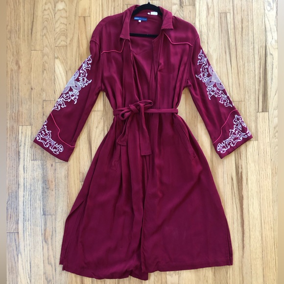 Levi's | Jackets & Coats | Vintage Levis Embroidered Long Wrap Coat ...